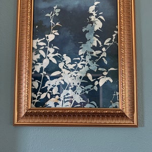 Printable Botanical Cyanotype Collage Art PATCHED & SLATTED Digital ...