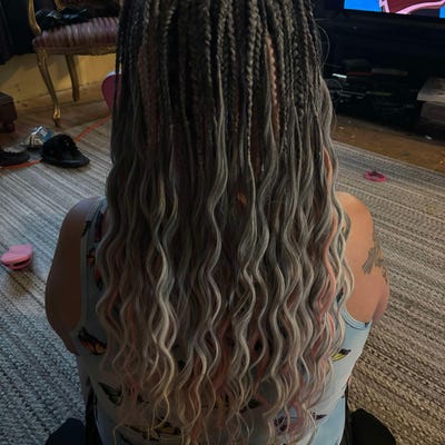 Set Candy Crochet Curly Dreads, Boho Hair, Blonde Pink Purple Barbie ...