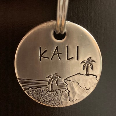 Dog Tags, Dog Tags for Dogs, the Palms, Dog Tag With Palm Trees, Pet ID ...