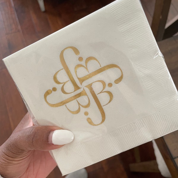 Corporate Logo Cocktail Napkins, Company Event 3-ply Napkins, Company ...