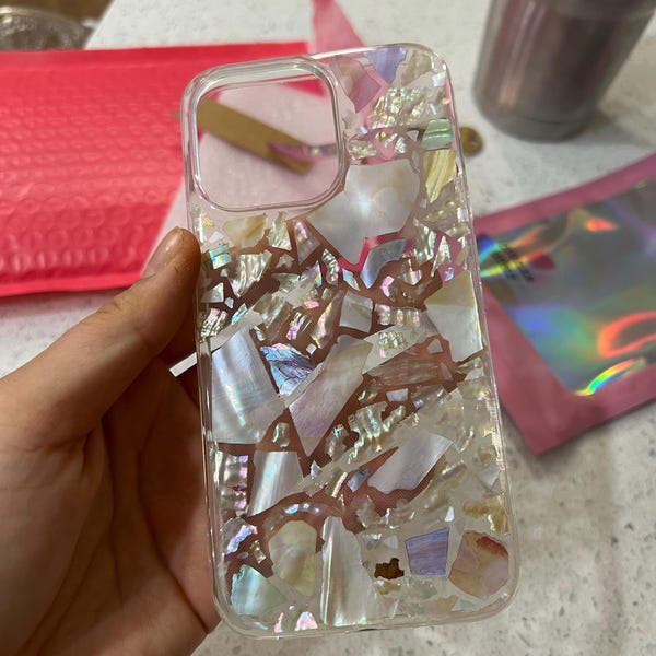 Shell Pieces Resin iPhone Case - Handmade - Etsy