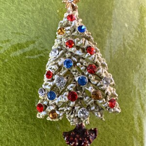 Cristobal London Art Deco Design Spiderwebs Christmas Tree Pin, Vintage ...