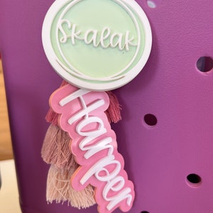 Bogg Bag Name Keychain Personalized Bag Charm Beach Tote - Etsy