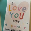 Personalised I Love You Valentines Card / Valentines Card for Kids ...
