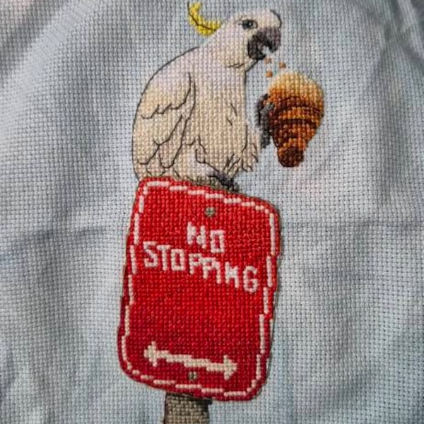 Croissant Cockatoo Cross Stitch Pattern PDF | Australian Sulphur ...