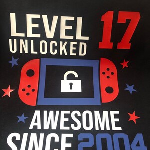 Level 17 Unlocked SVG 17th Birthday Boy Gamer 17 Years Old | Etsy