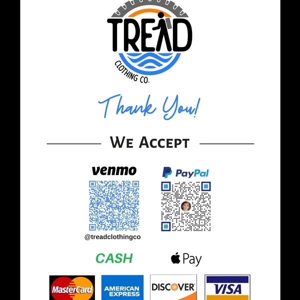 Printable Payment Sign | Payment Method Sign | We Accept Credit Cards ...