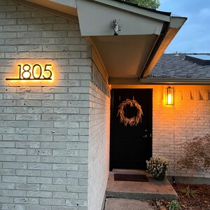 Lit House Numbers Sign With Led Bar on the Top for Backlit - Etsy