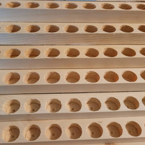 Wooden Display Rack for Fragrance or Essential Oils - 10 Row Bottle ...
