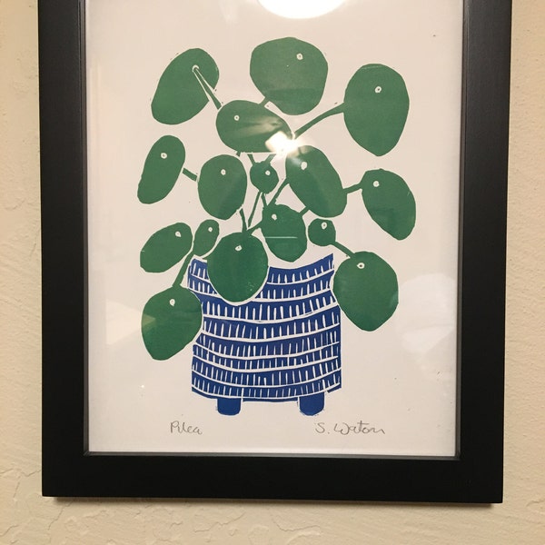 Landscape, Lino Print, Original Art, Hengistbury Head Beach, Dorset ...