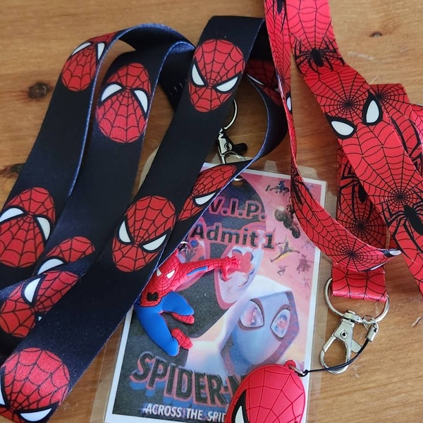Spiderman Themed Lanyard - Etsy Canada