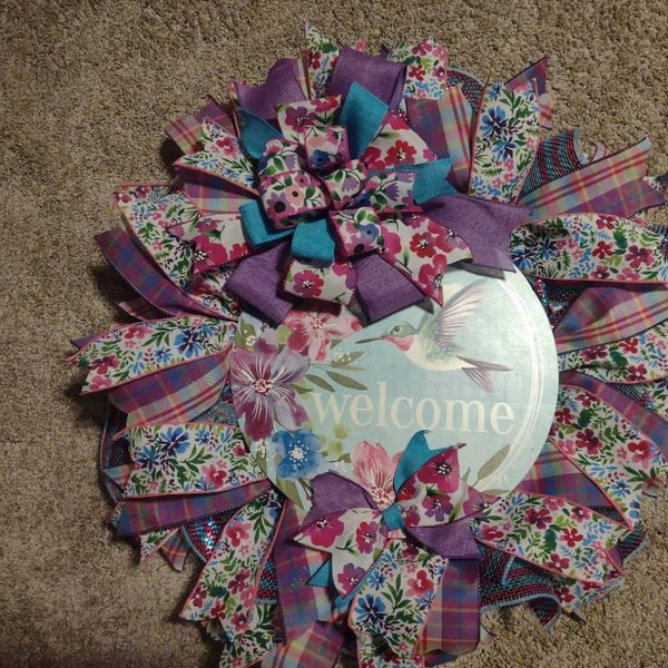 Happy Birthday Bow for Front Door, Rainbow Bow, Lantern Bow, Wreath Bow ...