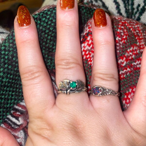 Enchanted Forest Silver Ring, Celtic Twist Branch for Couples, Unique ...