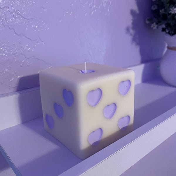 Heart Dice Candle, Dice Decor, Y2k Decor, Room Decor,retro Home Decor ...