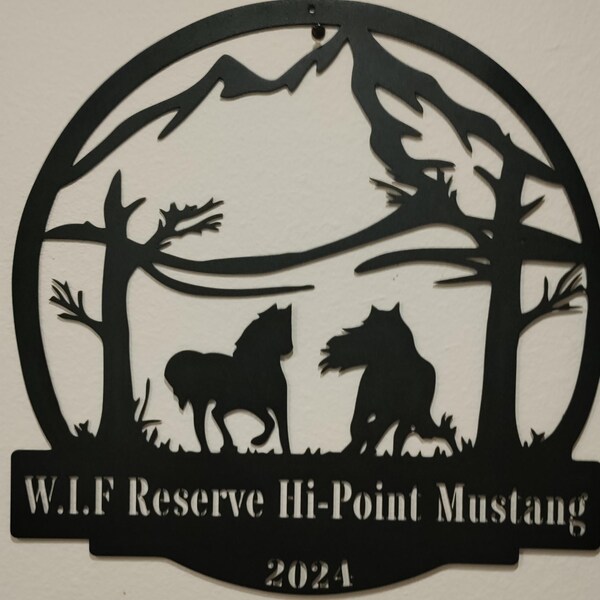 Custom Wild Horses Monogram – Metal Sign - Etsy