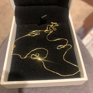 Gold Necklace, Solid Gold Chain, Tiny Gold Chain, Dainty Gold Chain ...