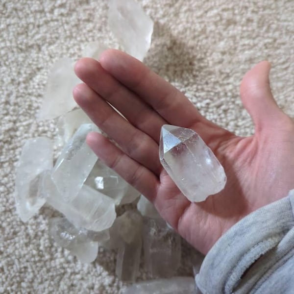 Quartz Points Bulk-category B-2lb-crystal Points-quartz Lot-natural ...
