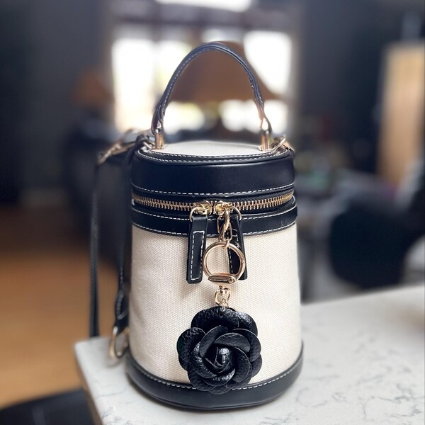 Purse Scarf Braided Bow Bag Charm Keychain Car Key Fob Polka Dot - Etsy