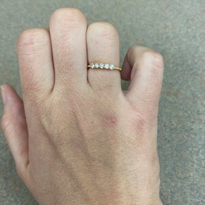 Dainty CZ Stacking Ring Gold Minimalist Ring CZ Ring Simple - Etsy