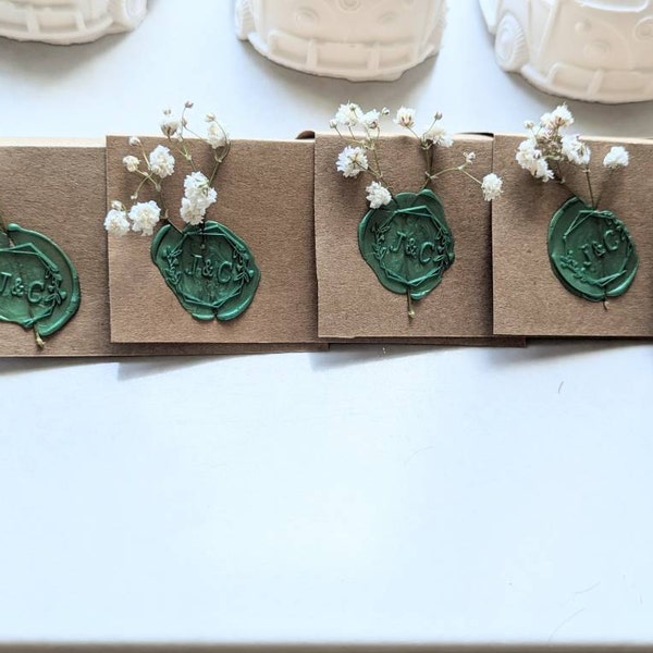 Custom Initial Logo Wax Seal Stamp Set for Wedding Invitation ...