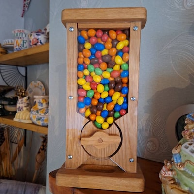 Personalised Oak Sweet Dispenser - Etsy
