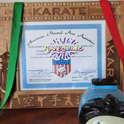 Karate Laser Engraved Wood Picture Frame - Etsy