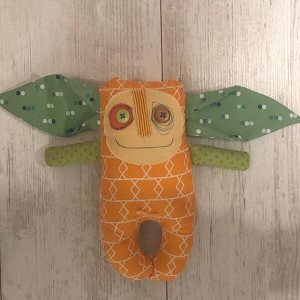 Stuffed Hobbit Pattern Monster Doll, Textile Rag Doll, Gift for Hobbit ...