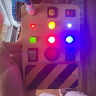LED Light Switch Board for Toddler Electronic Busy Board for Travel ...