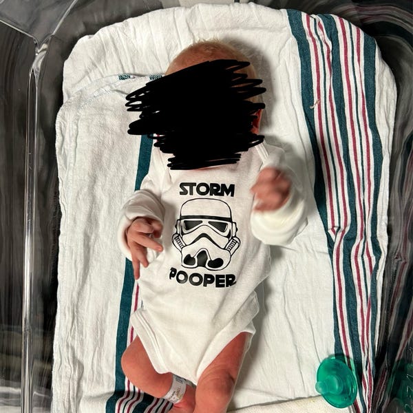 Storm Pooper, Dark Side Baby Bodysuit, Funny Baby, Cute Baby, Baby ...