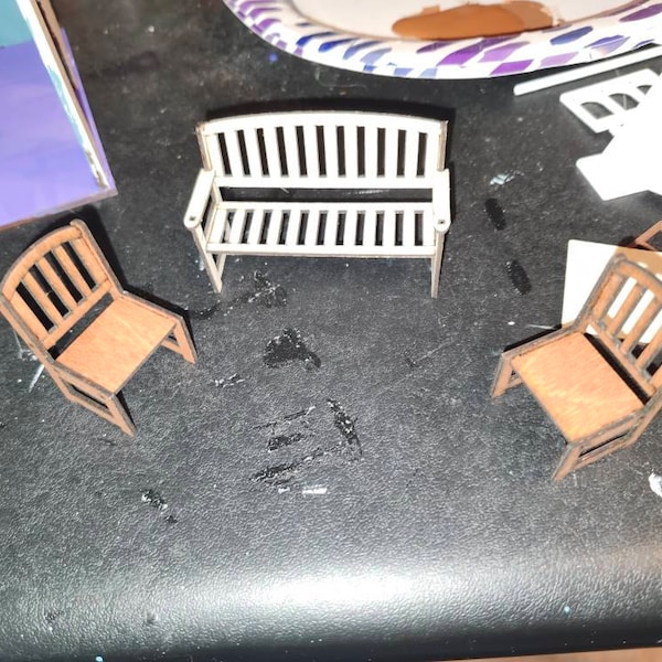 Miniature Doll Park Bench for 1:24 Scale - Etsy