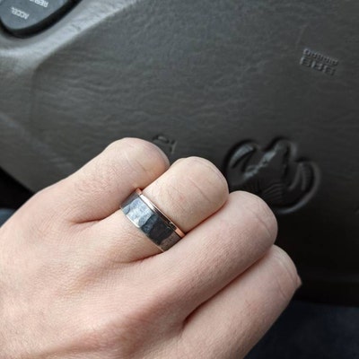 Gold Silver Men Ring Two Tone Band Men's Wedding Ring - Etsy