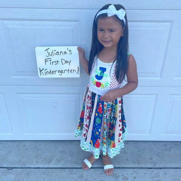 Kindergarten Dress, Kindergarten Outfit, First Day of Kindergarten ...