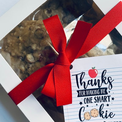 Printable Thanks for Making Me One Smart Cookie Tags, Teacher Gift Tag ...