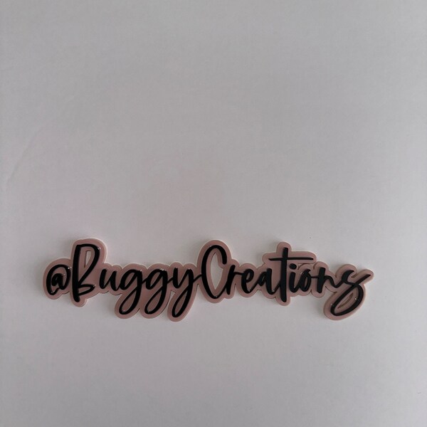 Social Media Username Sign, Acrylic, Business Name Sign, 3D, Pop up ...