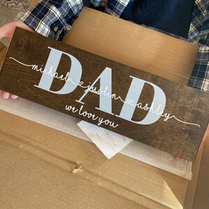 Dad Sign, Father's Day Gift, Rustic Wood Dad Sign, Family Wall Sign ...