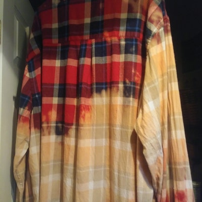 Assorted Red Flannel Shirts Bleached Distressed Bridal Party - Etsy