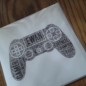 Personalised Playstation Card Games Room, Gaming Card Gamer Card for ...