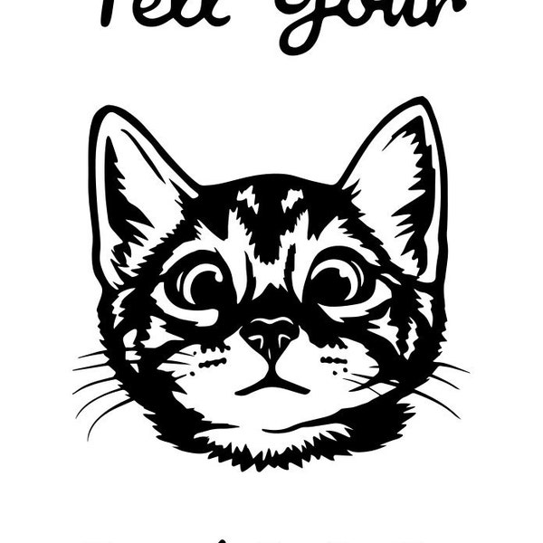 Cute Cat Face Svg Files for Cricut, Cat Head Flowers Clipart, Pet Face ...