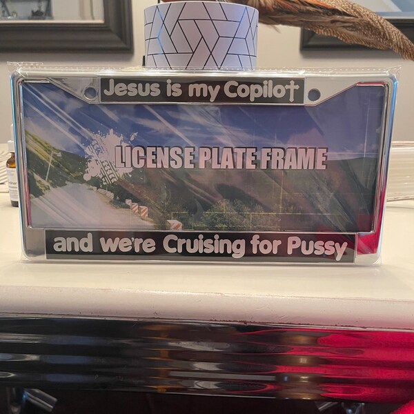 Blessed God Religious Jesus Christ Design Heavy Duty Metal Car License ...