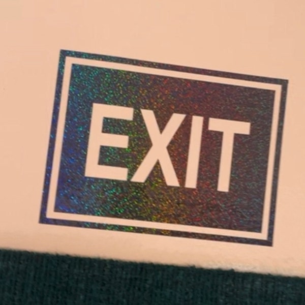 Exit Sign Vinyl Decal Sticker - Etsy