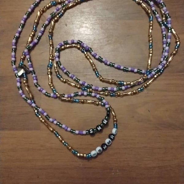 Shades of Blue Waist Beads, African Waist Beads, Waist Beads, Elastic ...