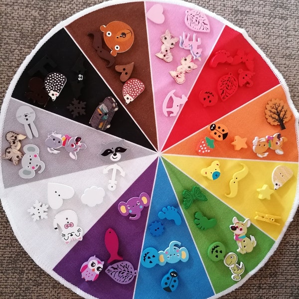 Color Sorting Fabric Circle - Classification of Primary and Secondary ...