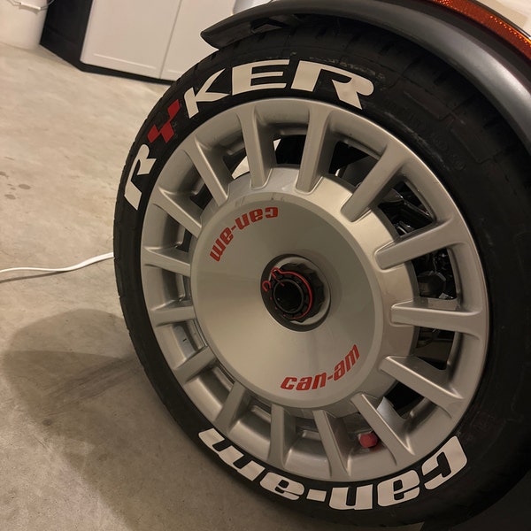 Tire Lettering Permanent SPYDER Can-am Raised Tyre Sticker Fits ...