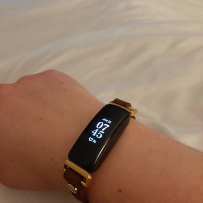 Women Fitbit Inspire 2 Band Gold Leather Fitbit Inspire 2 Bracelet Boho ...