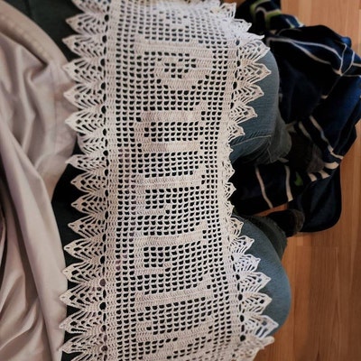Filet Crochet Family Heirloom Name Doily Pattern - Etsy