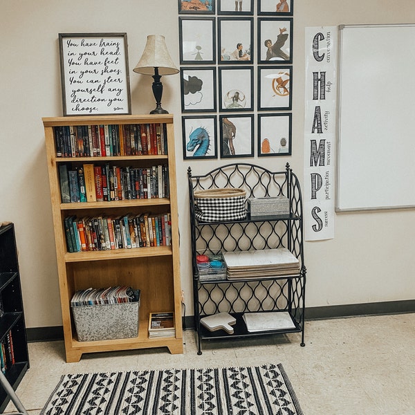 YA Lit Books Gallery Wall - Classroom Decor, Middle School, High School ...