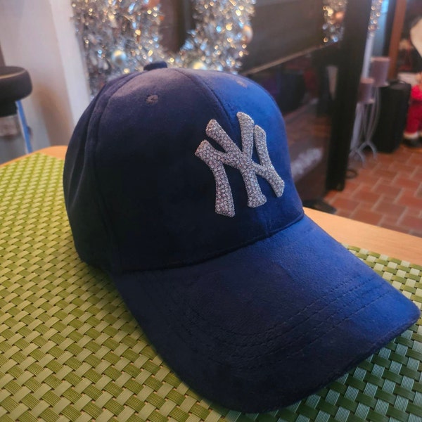 Blue NY Rhinestone Caps - Etsy