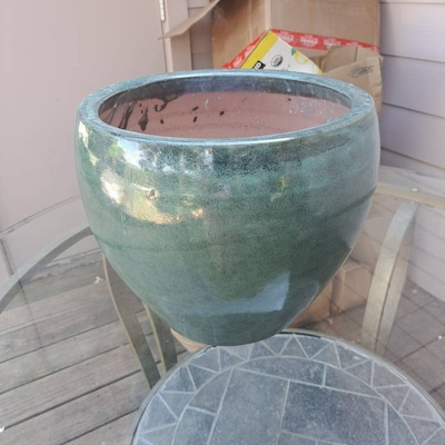 Modern Ceramic Planter With Rim High Gloss Pot Planter Indoor & Outdoor ...