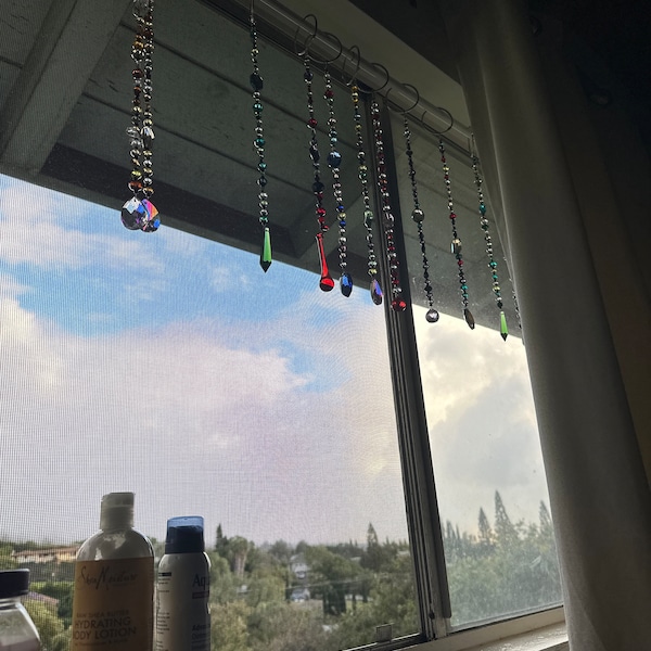 Window Beads 16.5” Long Sun-catcher Crystal Beads, Handmade - Etsy