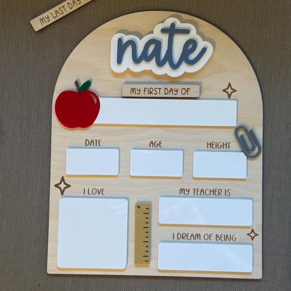 First Day of School Sign | Changeable Back to School Sign ...